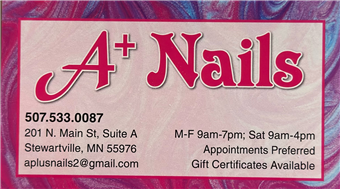 A Plus Nails Inc. - Stewartville MN | Vagaro